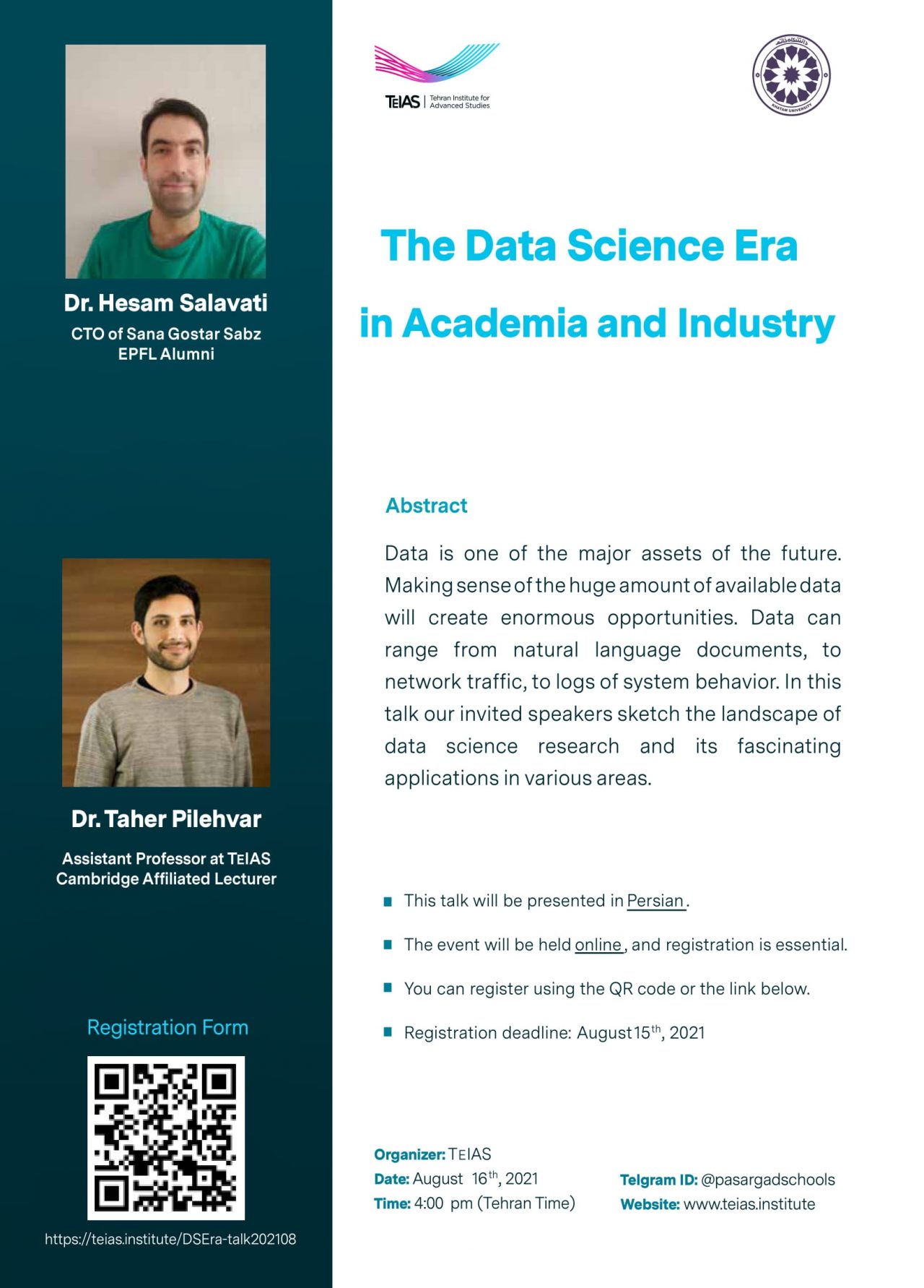 Data Science Era in Academia and Industry - TEIAS | Tehran Institute ...